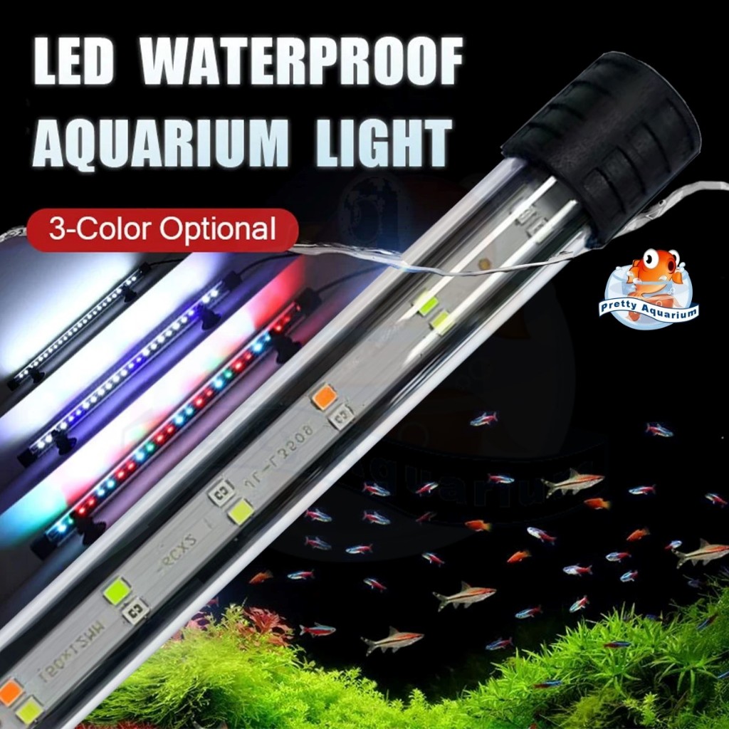 Aquarium LED Submersible Light Waterproof Fish Tank Light Underwater ...