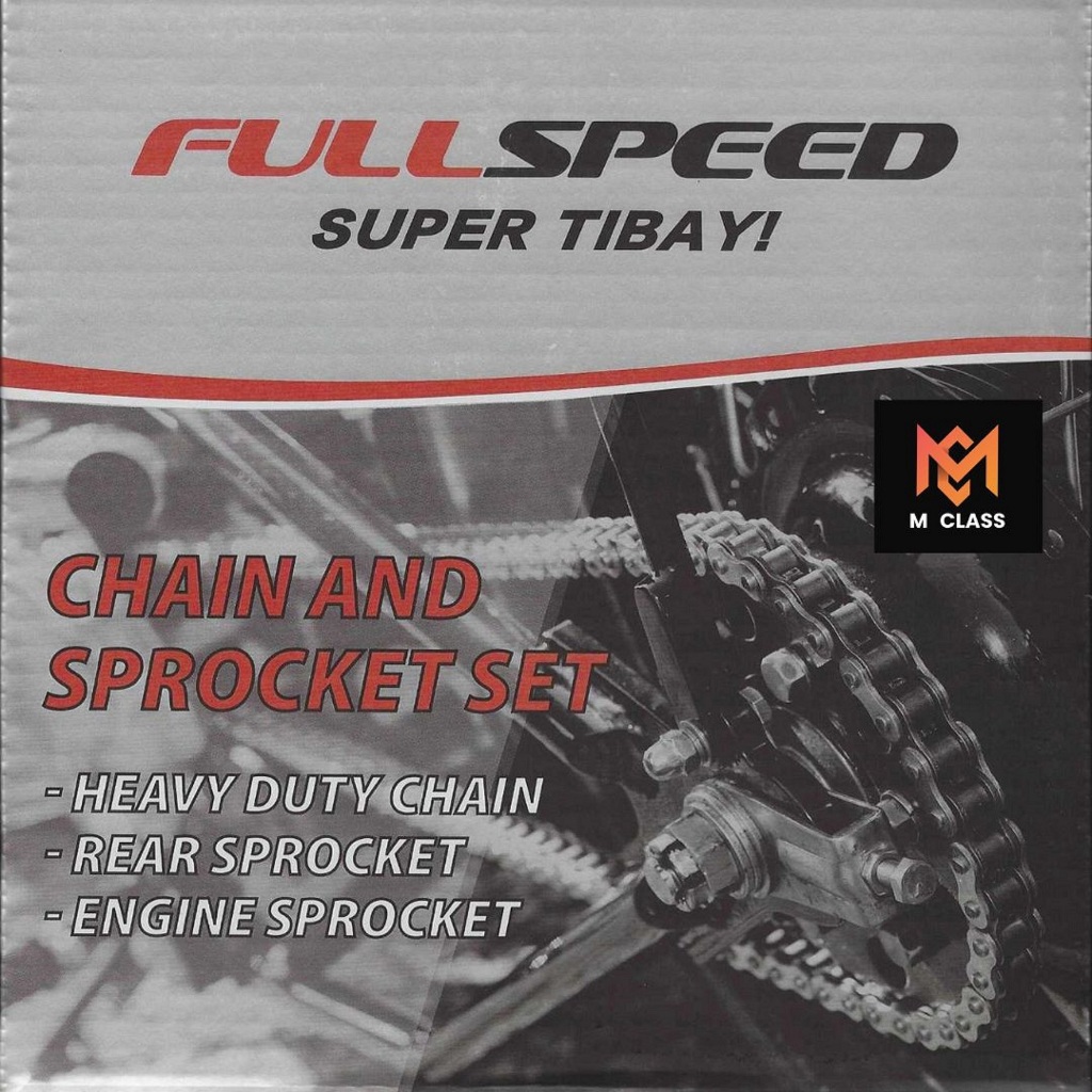 MURA AT SUPER TIBAY FULLSPEED CHAIN & SPROCKET SET FOR XRM, TMX, BARAKO ...