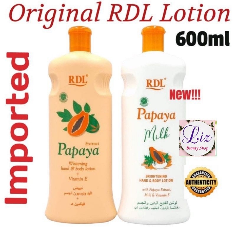 Original RDL Papaya Body Lotions 600ml imported from Dubai | Shopee ...