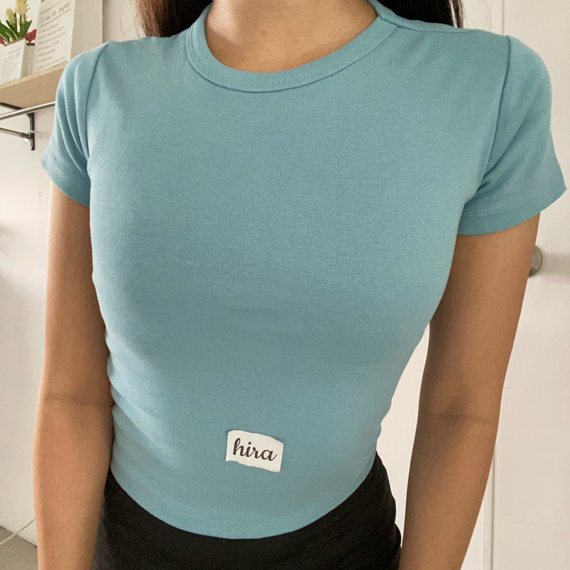 Hira• Basic Ribbed Croptop — Cotton Ribbed Top | Shopee Philippines