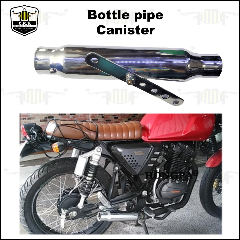Bottle pipe-12in long-chrome color-with screen and fiber inside-custom ...