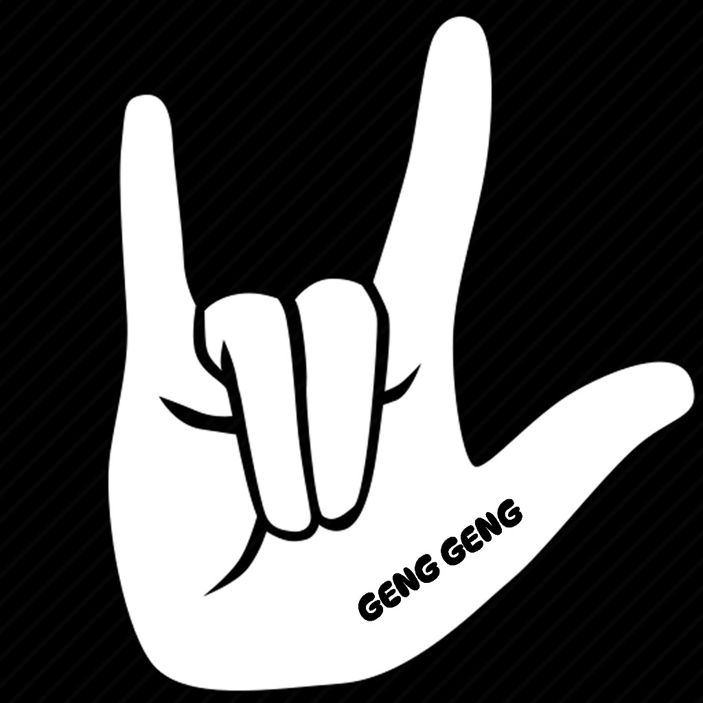 GENGGENG HAND SIGN machine cut sticker for cars/motor/bikes etc. 100% ...