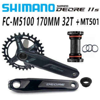 SHIMANO DEORE FC M5100 1x11 speed MTB Crankset Q-factor Chain Link 1x11 Speed 11s with BB52 ...