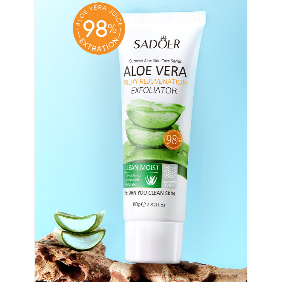 AKSUN SADOER Aloe Vera Silky Rejuvenating Exfoliating Gel Hydrating and Moisturizing | Shopee ...