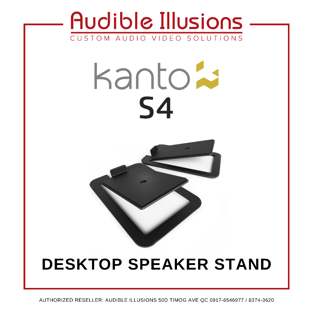Kanto S4 Tilted Desktop Speaker Stands for Medium Bookshelf Speakers (1pair) | Shopee Philippines