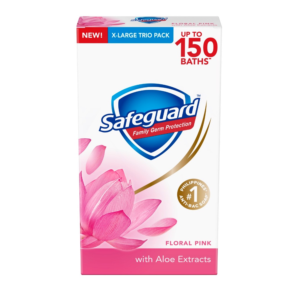 Safeguard Floral Pink With Aloe Tripid Bar Soap 160g | Shopee Philippines