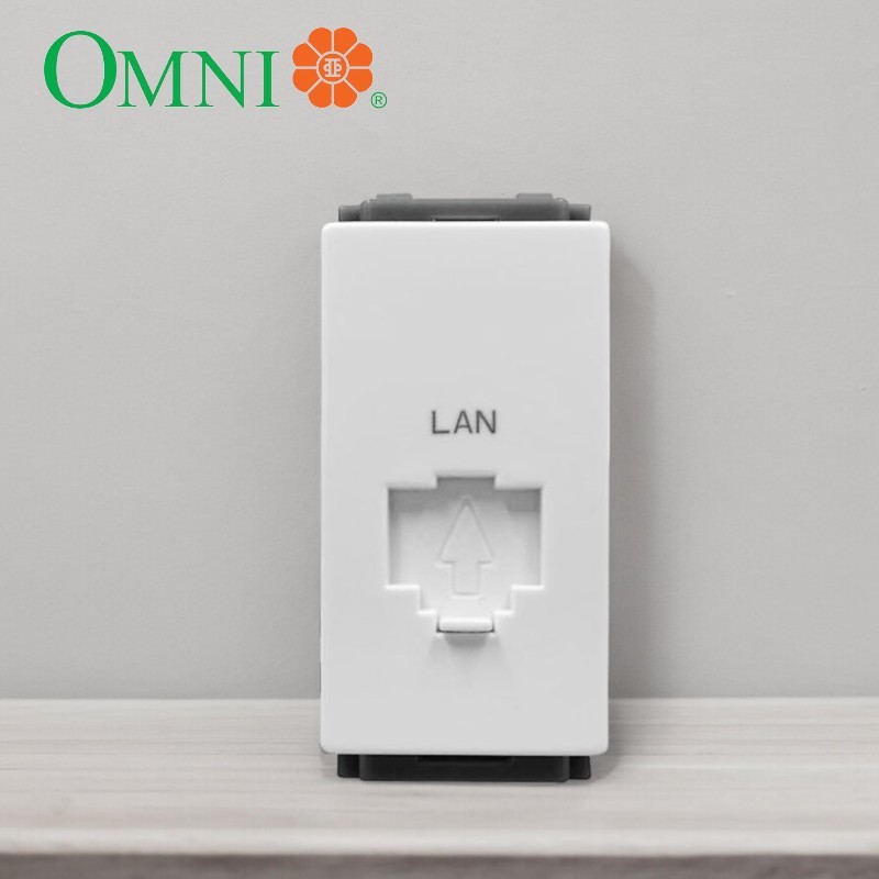 OMNI Designer Series LAN Outlet - 8-Pin Modular, Computer-Compatible ...