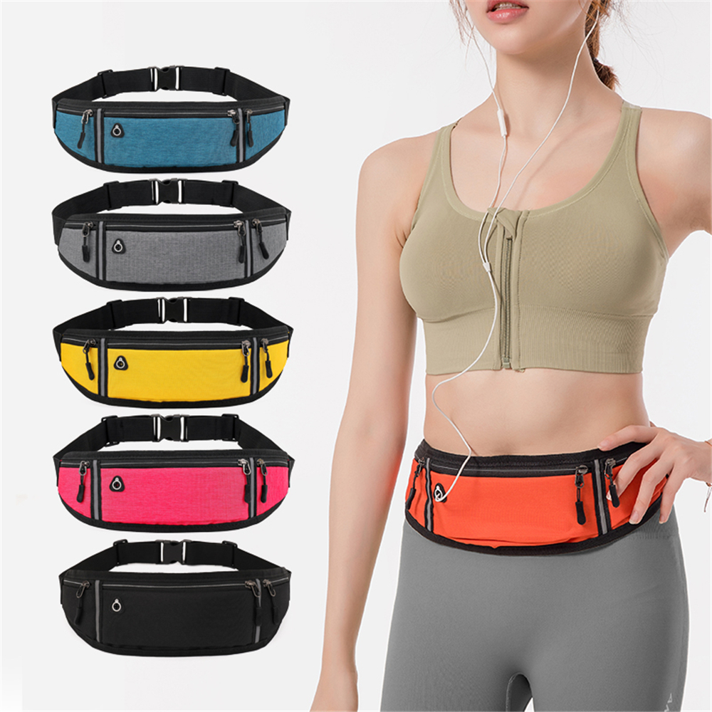 Adjustable Running Pouch Runners Belt Workout Waist Bag Elastic Slim ...