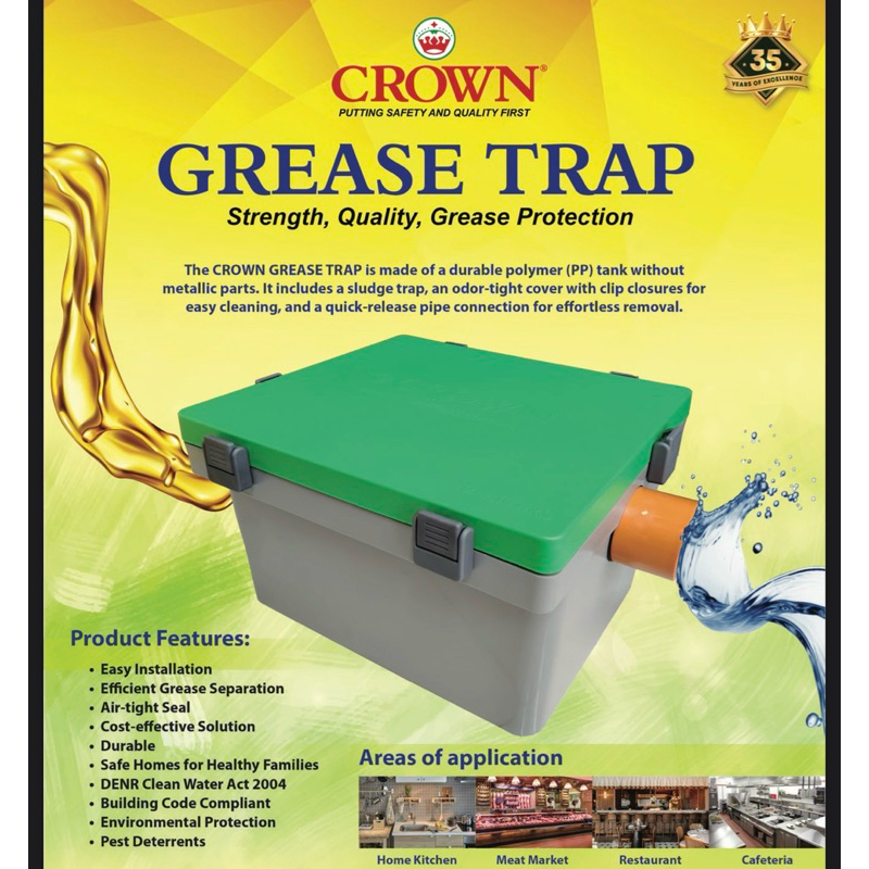 Grease Trap by Crown 12 liters capacity 5GPM | Shopee Philippines