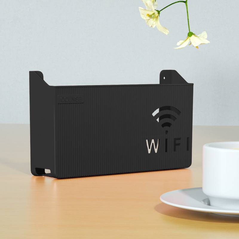ABS Plastic Wireless Wifi Router Shelf Wall Mounted Storage Box Router ...