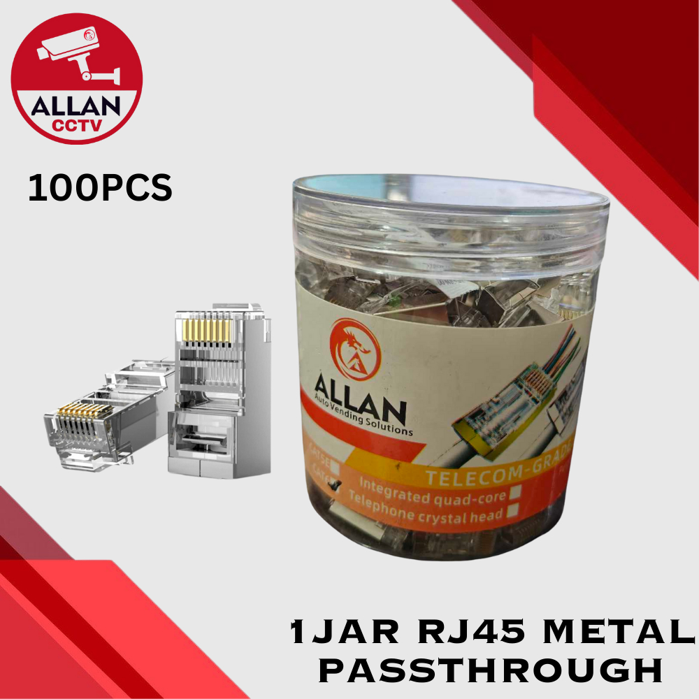 Allan 100pcs Metal Shielded Rj45 Connector Cat6 High Quality Cat5 RJ45 ...