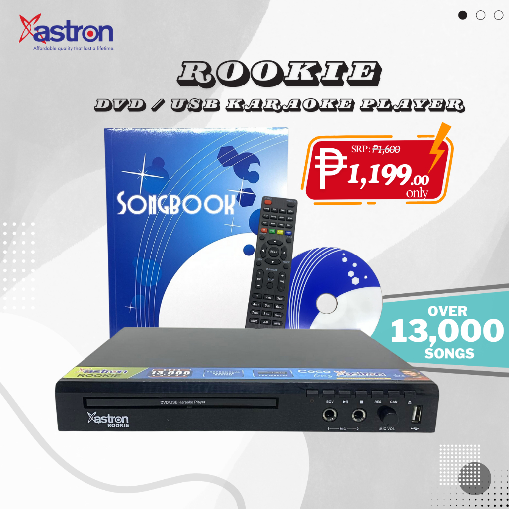 Astron Rookie CD / DVD / USB Karaoke Player with over 13000 songs with ...
