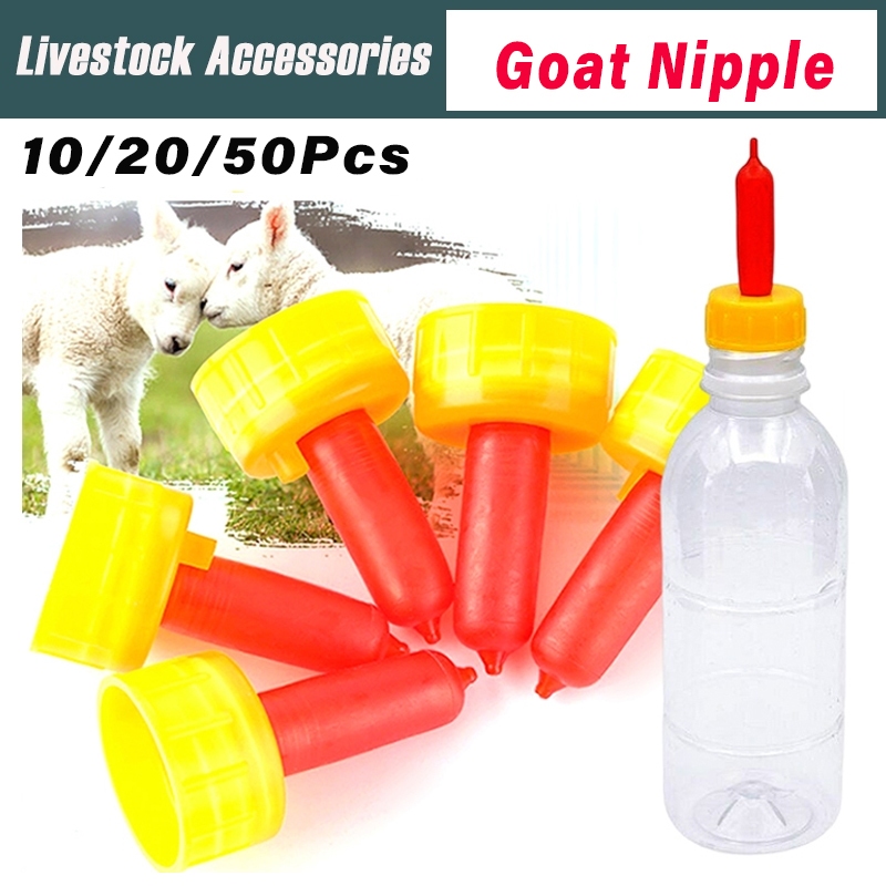 Goat Nipple Drinker Soft Rubber Pacifier Piglet Milk Feeding Bottle ...