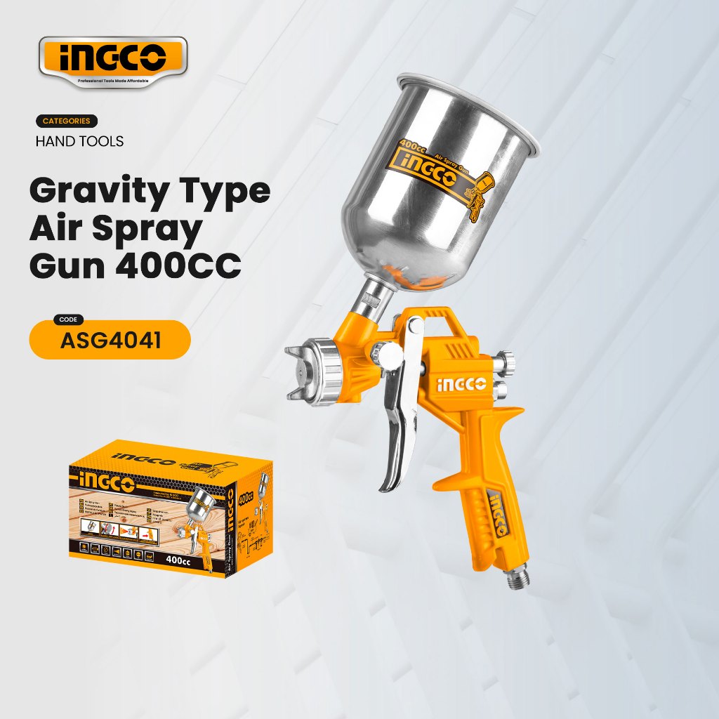 Ingco Gravity type Air Spray Gun 400cc for Base Coat ASG4041 IHT ...