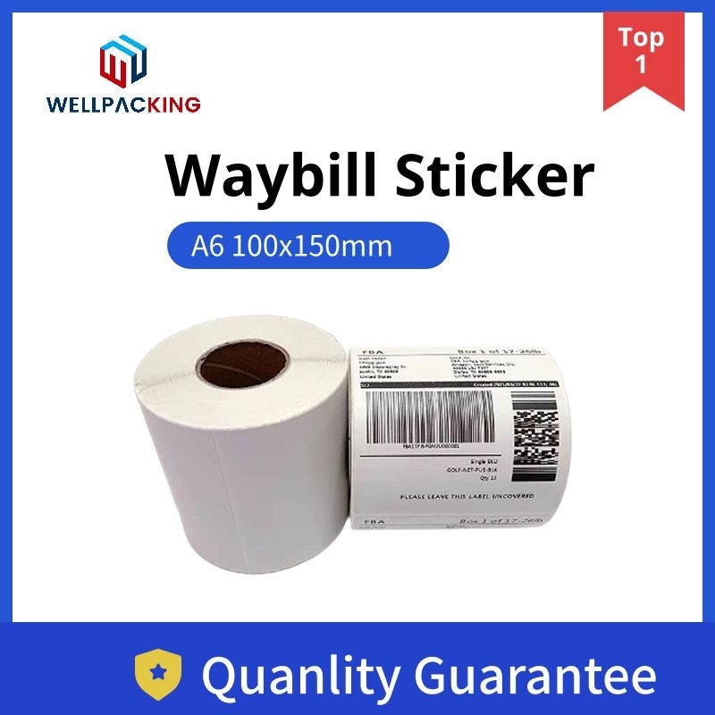 Waybill sticker roll and fanfold 500per pack/roll trakcing paper ...