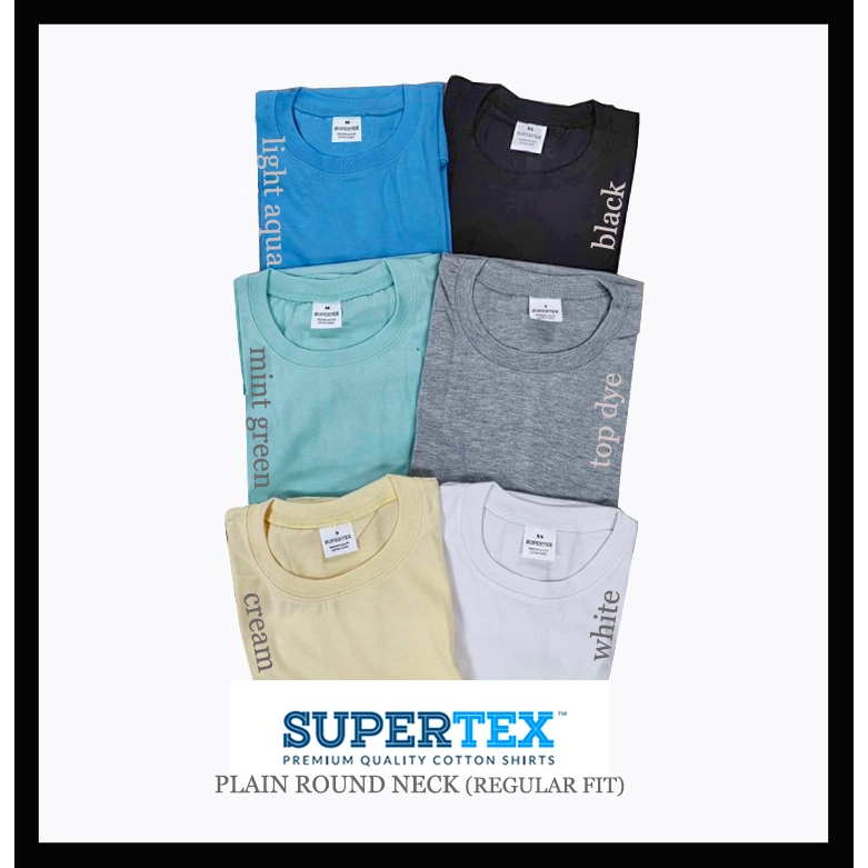 Supertex Round Neck T-shirt | Shopee Philippines