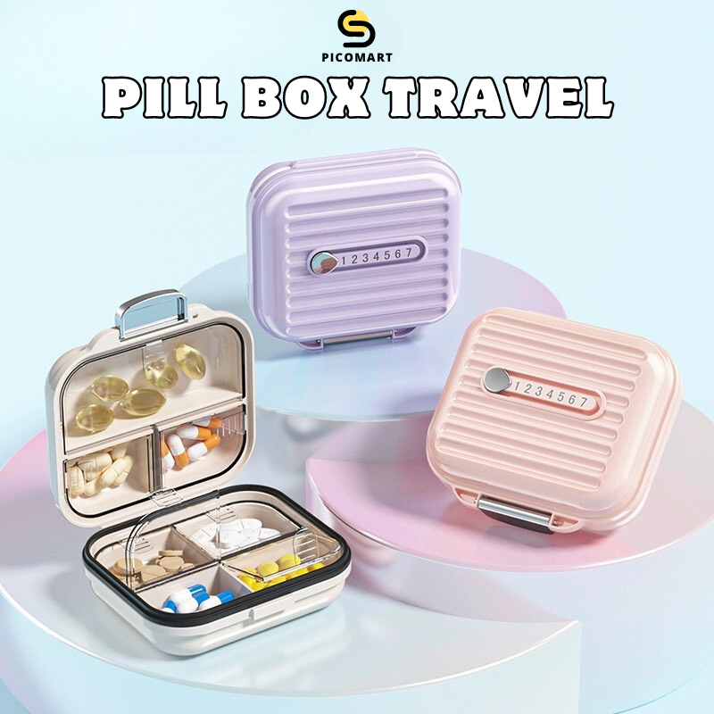 Multi-functional Portable Divided Storage Box Travel Outdoor Seal Pill ...