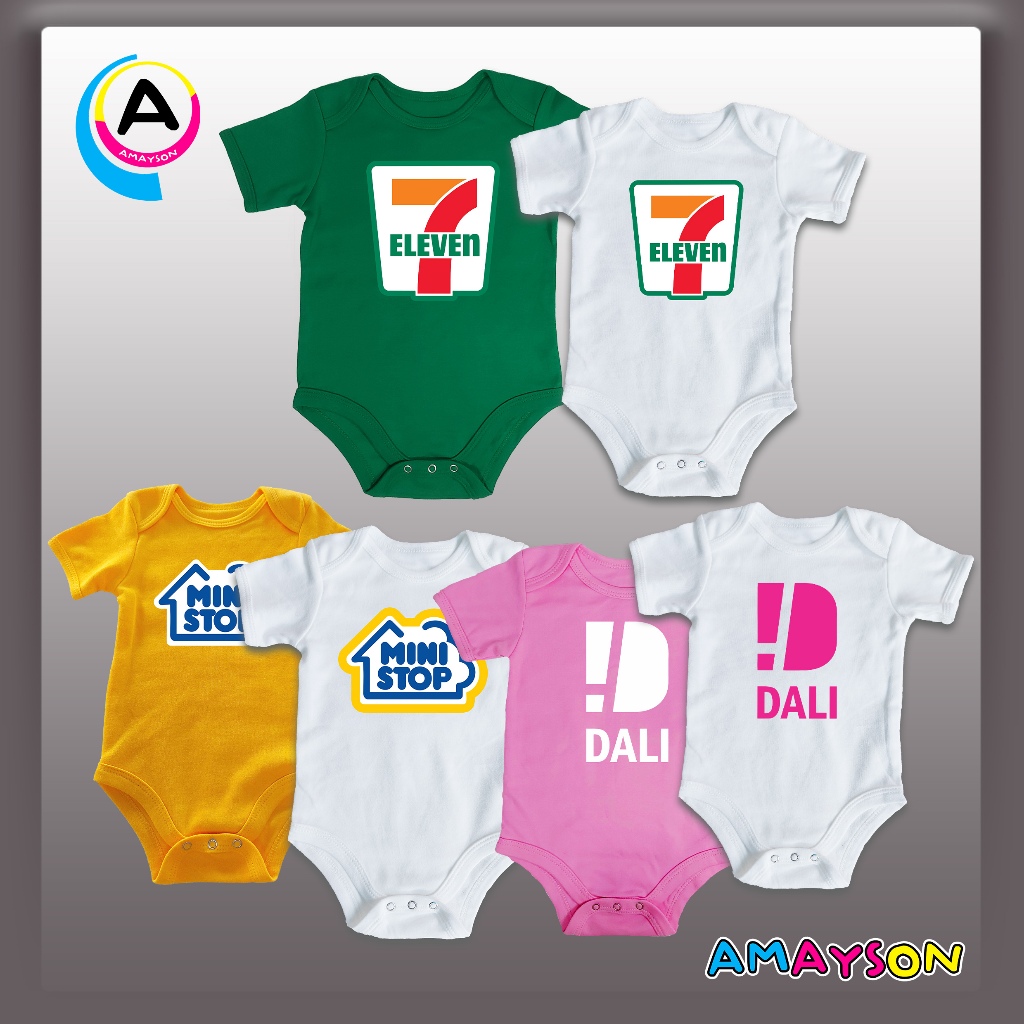 Amayson Store Theme Baby Onesie - 7 Eleven, Dali, Mini Stop | Shopee ...