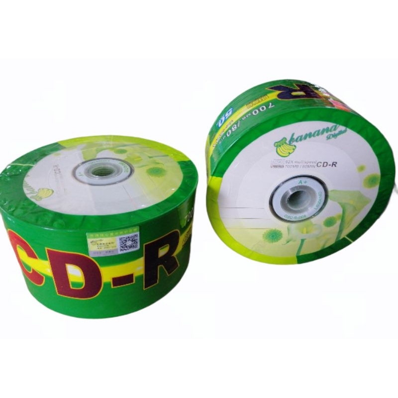 BANANA CD-R RECORDABLE 700MB 80MIN 52X 50PIECES | Shopee Philippines