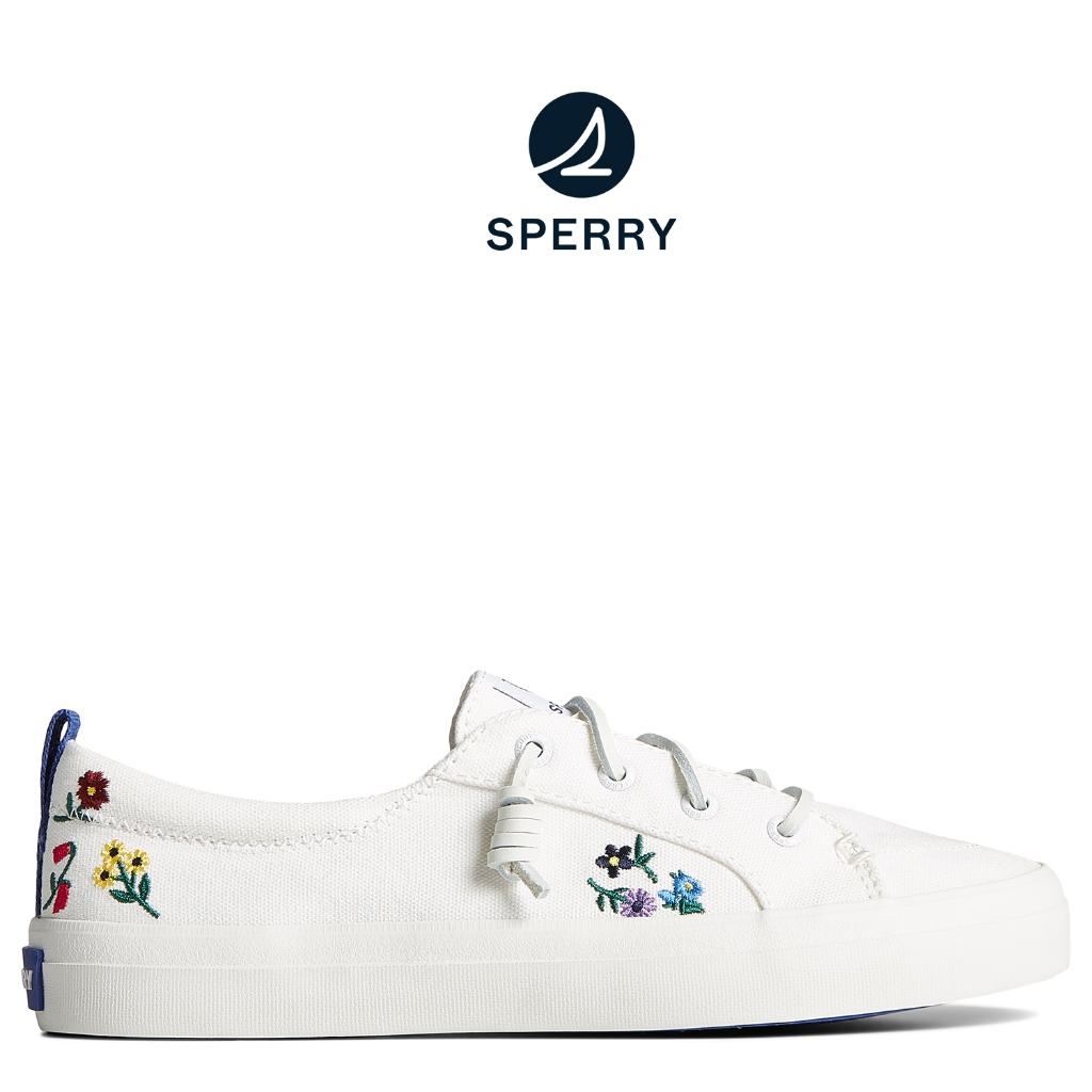 Sperry Women's Crest Vibe Floral Sneakers - White (STS89179) | Shopee ...