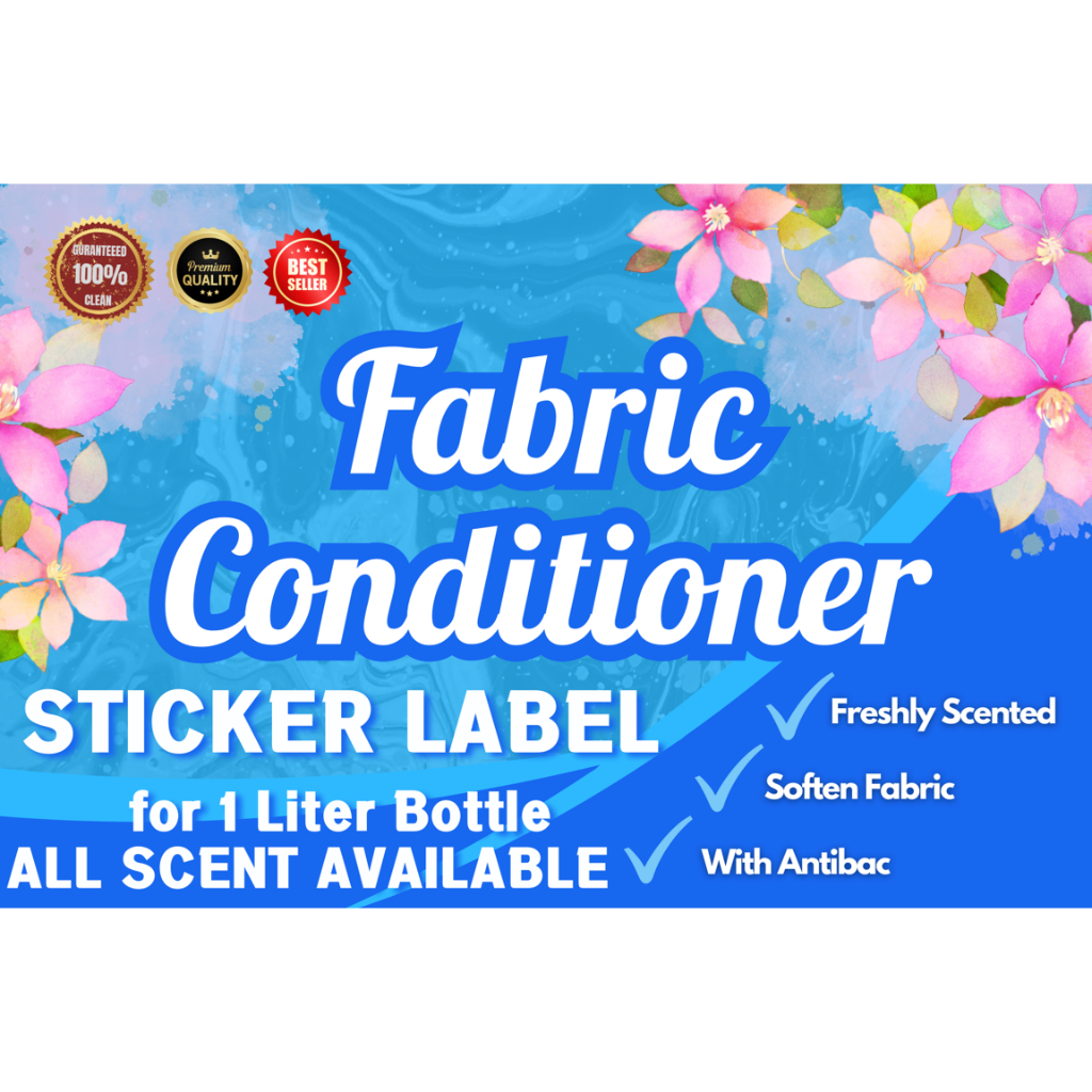 STICKER LABEL FABRIC CONDITION for 1 Liter Bottle | Shopee Philippines