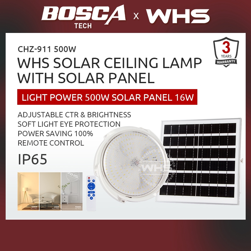 WHS Solar Ceiling Lamp CHZ-911 500W Remote control Adjustable color ...