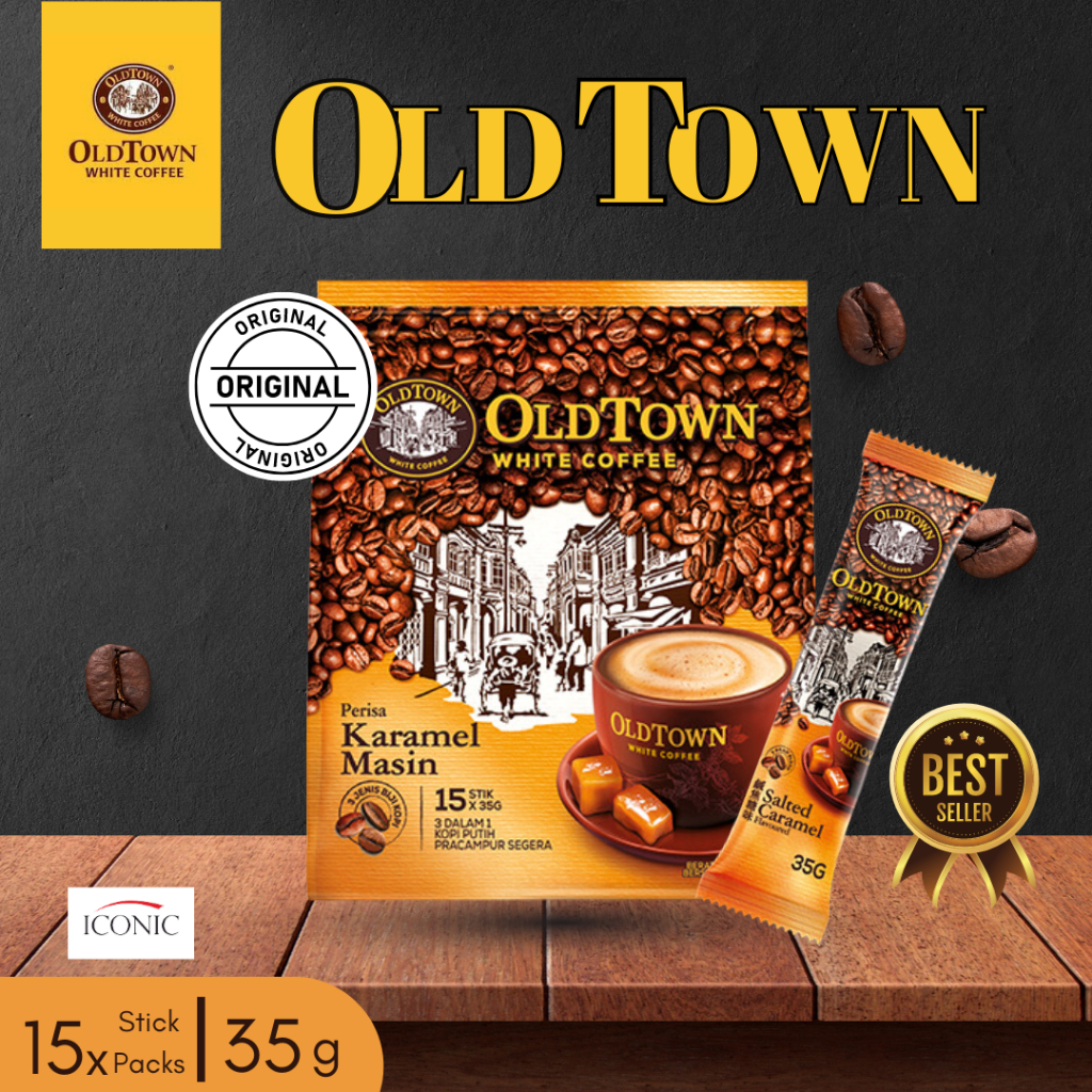Old Town White Coffee: Salted Caramel -- 35g x 15 Sticks (525g) | Shopee Philippines