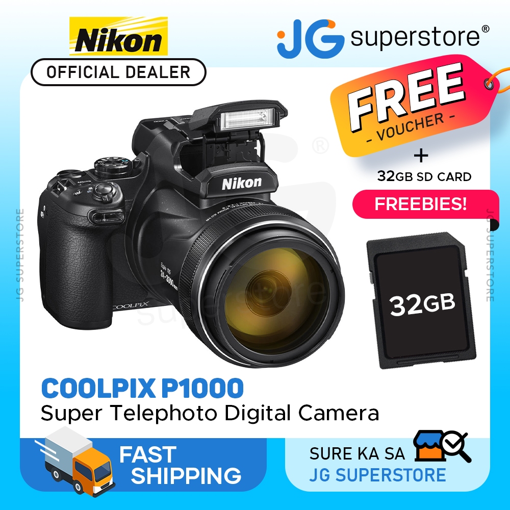 Nikon COOLPIX P1000 Digital Bridge Camera w/ 4K 30 FPS Video, 16 MP ...