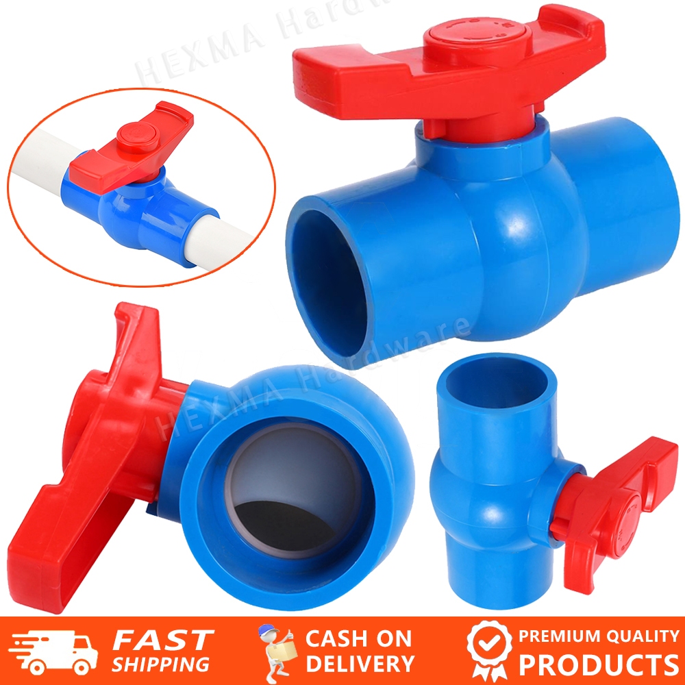 PVC Ball Valve Blue Plumbing Fixtures Gate Valves 1/2",3/4",1"(20mm ...