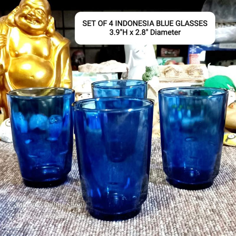 Indonesia Blue Glass Set | Duralex Picardie Glass Set | | Shopee ...