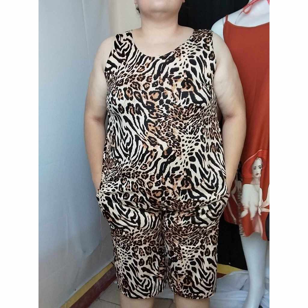 2XL -3XL Plus Size Sleeveless/Sando Tokong Terno with Pocket | Shopee Philippines