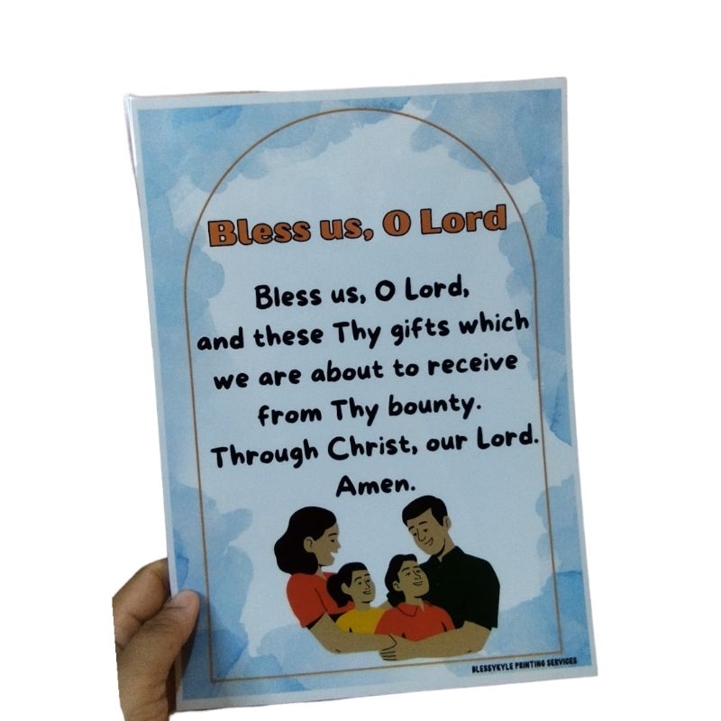 laminated Chart Bless us, O lord prayer | Shopee Philippines