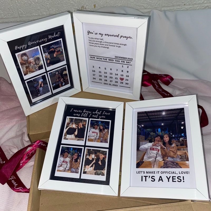 Customized Double Glass Book Type Calendar Frame | Personalized ...