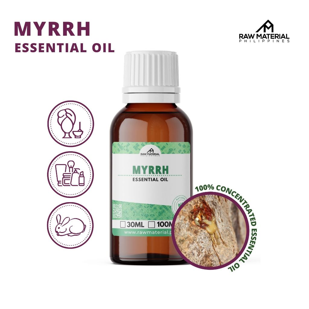 Myrrh Essential Oil Premium Natural for Aromatherapy (30mL & 100mL) Raw ...