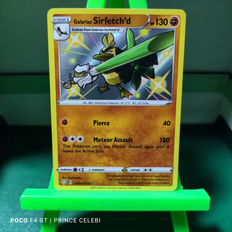 Pokemon TCG - Shiny Galarian Sirfetch'd | Shopee Philippines