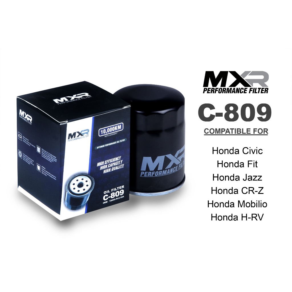 MXR OIL FILTER CODE C-809 HONDA CR-V JAZZ CITY ACCORD CIVIC BR-V ...