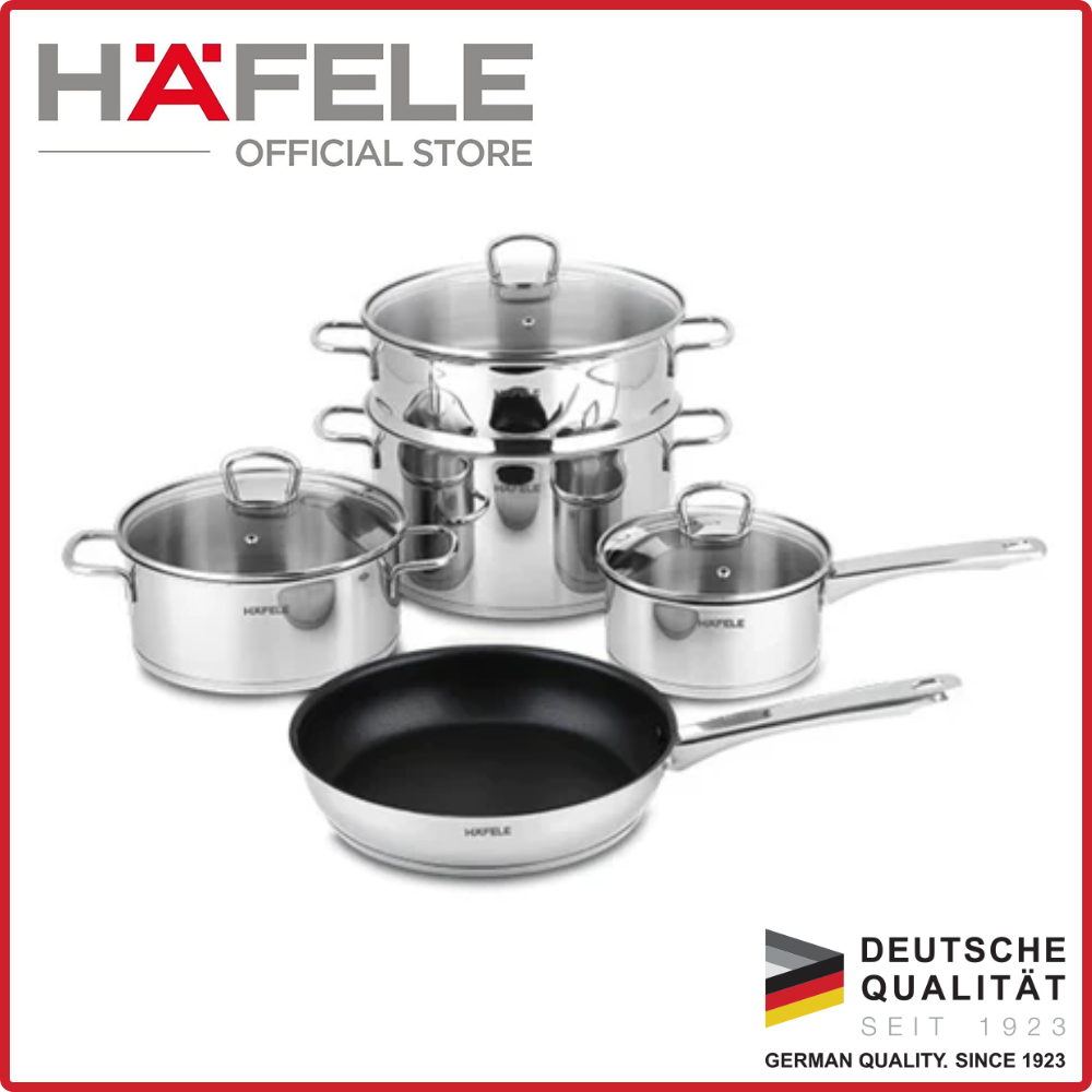 Hafele Stainless Cookware Set 8 pieces | Shopee Philippines