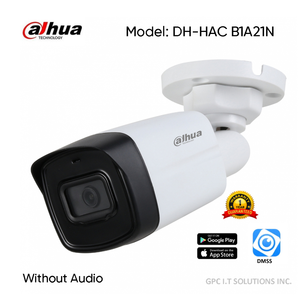 Dahua (2MP) IR Bullet CCTV Camera Wired Outdoor Weatherproof & Night ...