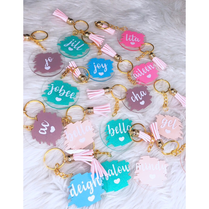 Personalized round keychain with tassel | Shopee Philippines