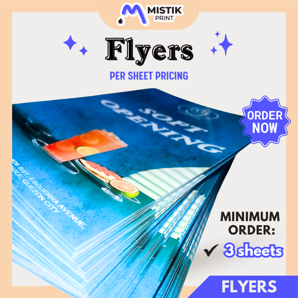 Flyers Printing PER PIECE - Paper Matte and Glossy Available | Shopee ...