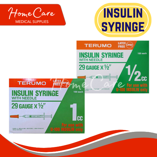 TERUMO INSULIN SYRINGE 1/2cc, 1cc ( G29 ) | Shopee Philippines