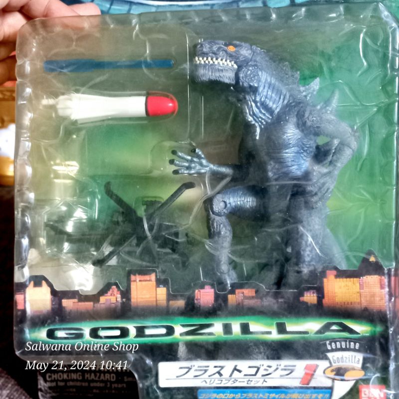 1998 TRENDMASTERS GODZILLA TORNADO BLAST VS APACHE COPTER COLLECTIBLE ...