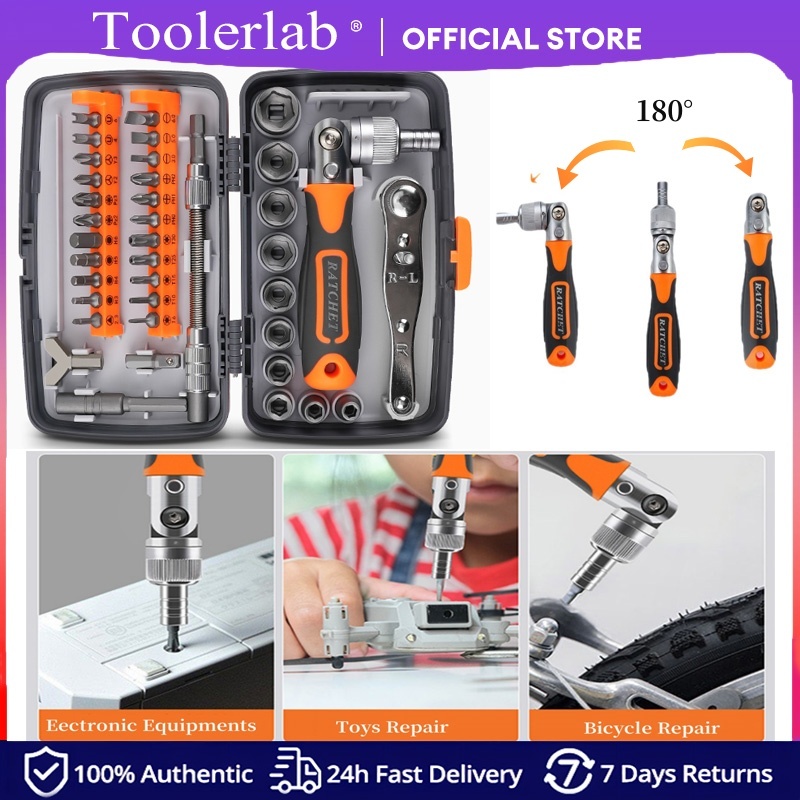 【Toolerlab】38pcs Precision Magnetic Ratchet Screwdriver Set Precision ...