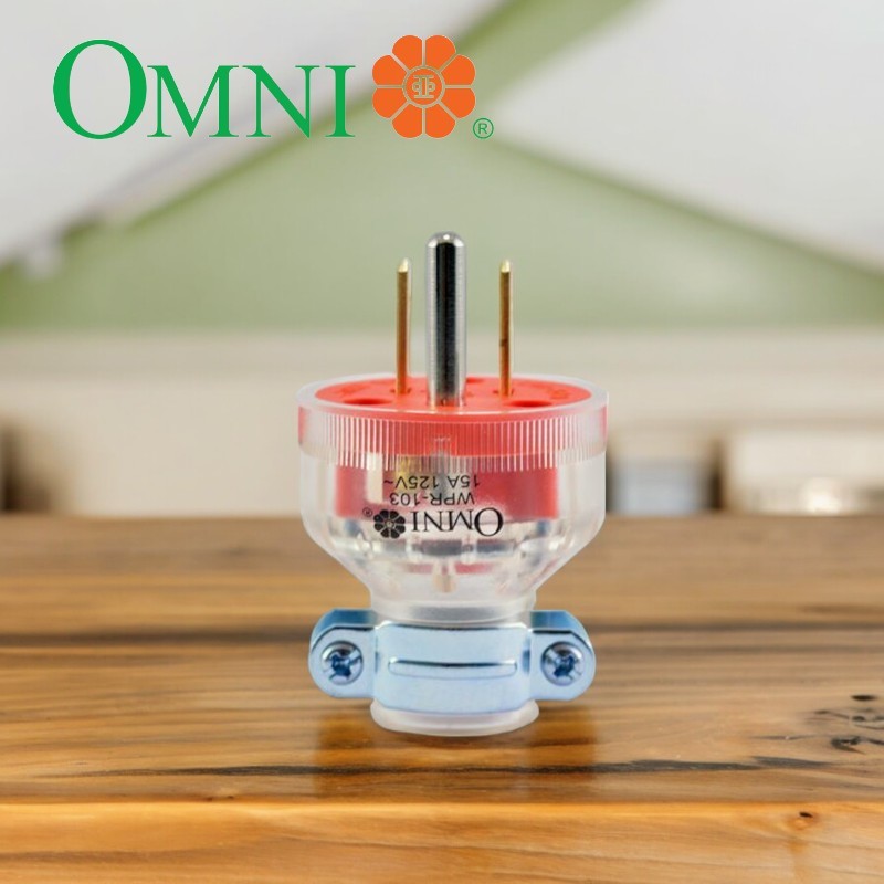 OMNI Transparent Rubber Plug with Parallel Prongs - 15A 250V: Your ...