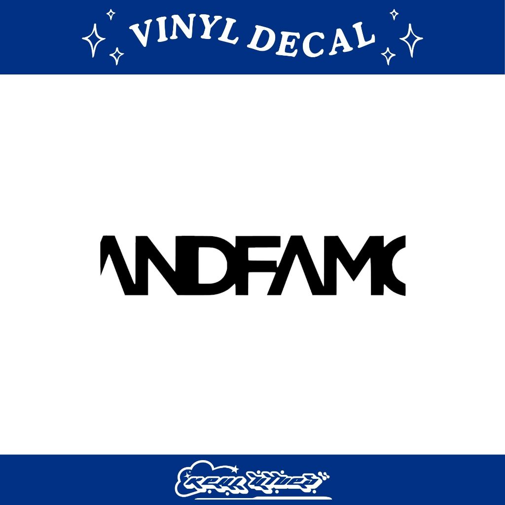 God and Famous half logo vinyl decals brand laptop tumbler waterproof ...