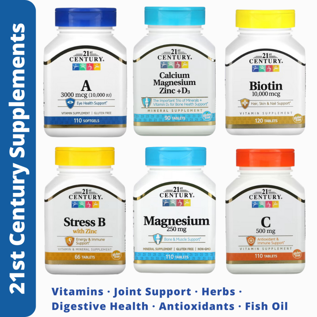 21st Century Supplements (Calcium, Evening Primerose, Magnesium ...