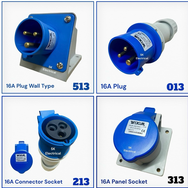 16A 3 PRONG - INDUSTRIAL PLUG / SOCKET | SK Electrical | Shopee Philippines
