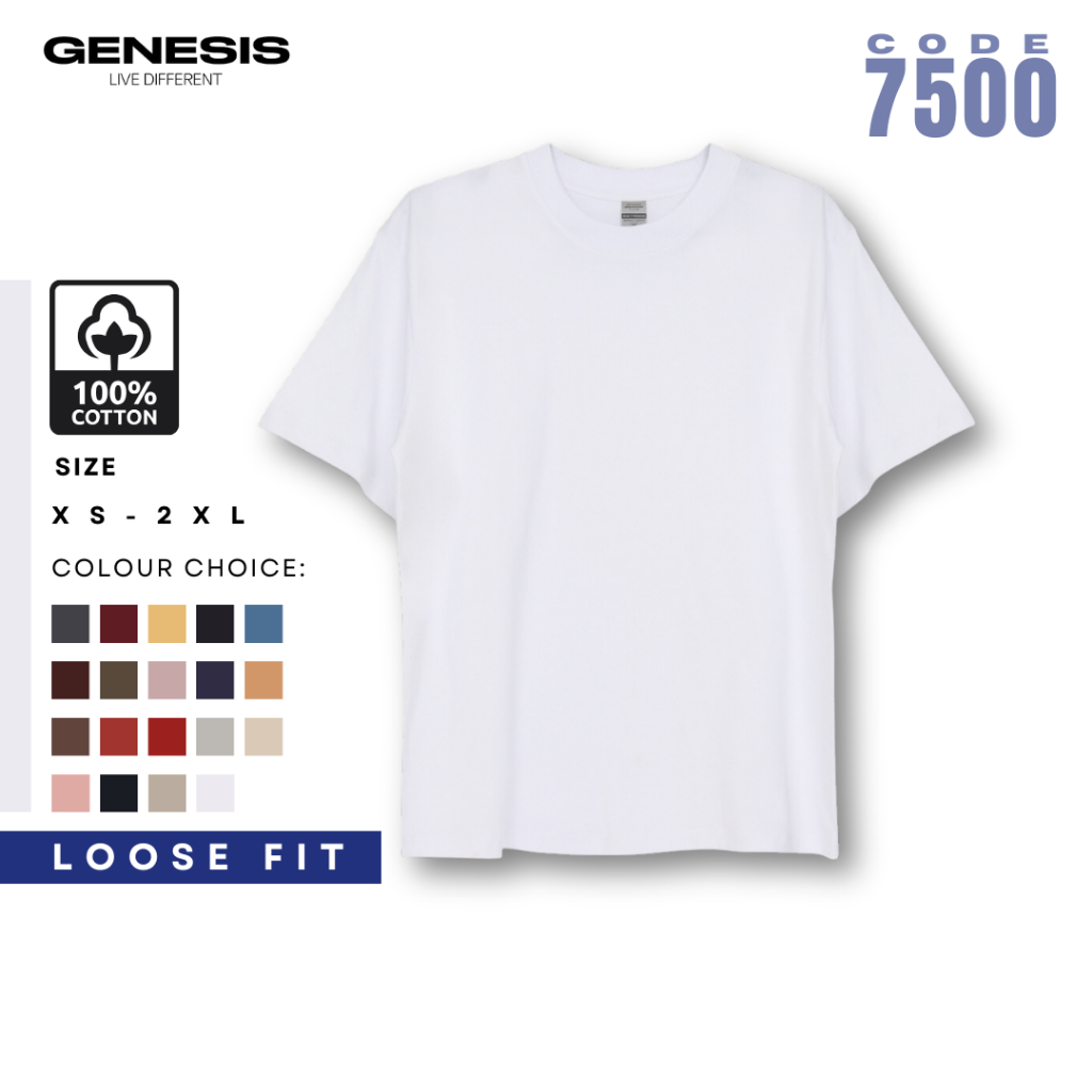 Genesis Clothing Co-(WHITE )#7500 HEAVY PREMIUM OVERSIZED LOOSE FIT ...