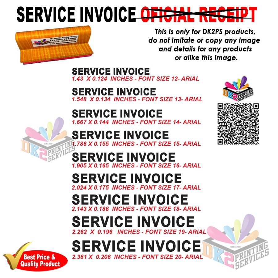 Service Invoice Customized Rubber Stamp | Shopee Philippines