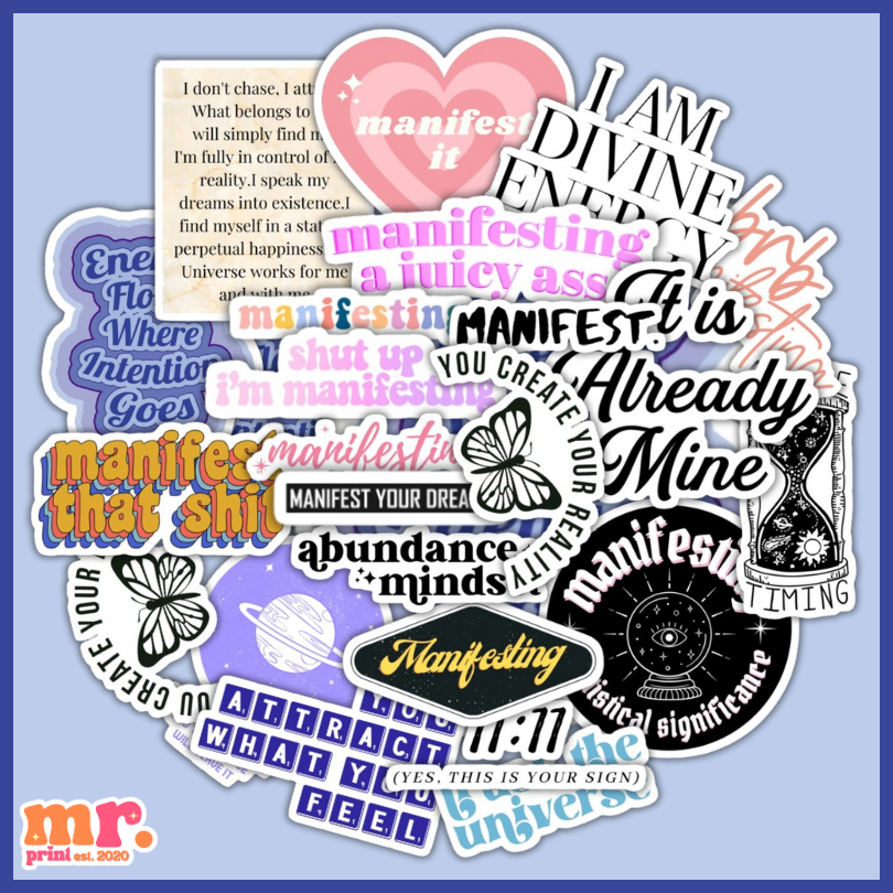 MANIFESTING VOL 2 STICKERS MANIFESTATION WATERPROOF STICKERS | Shopee ...